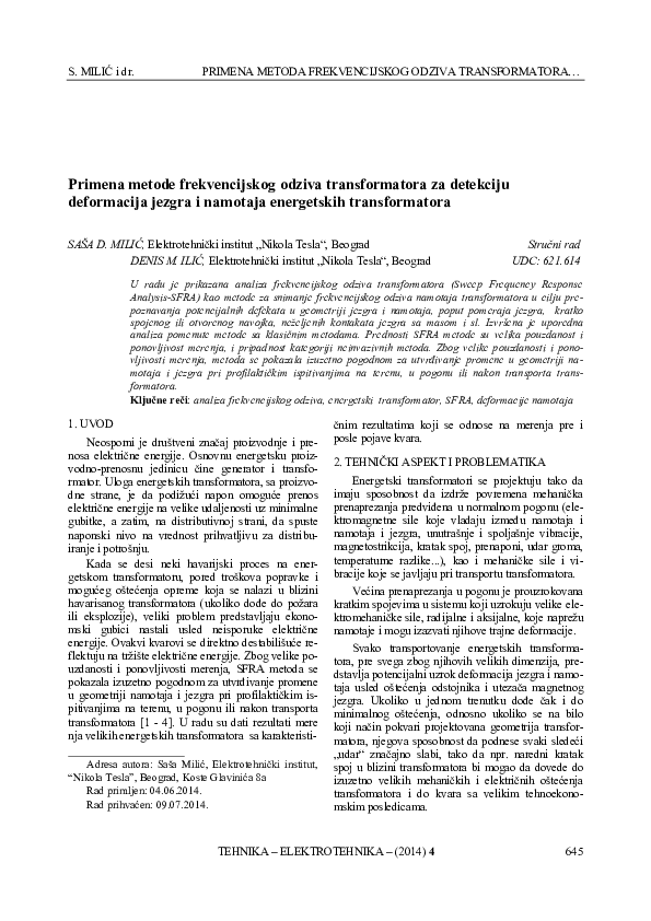 (PDF) Implementation of the SFRA method as valuable tool for detection ...