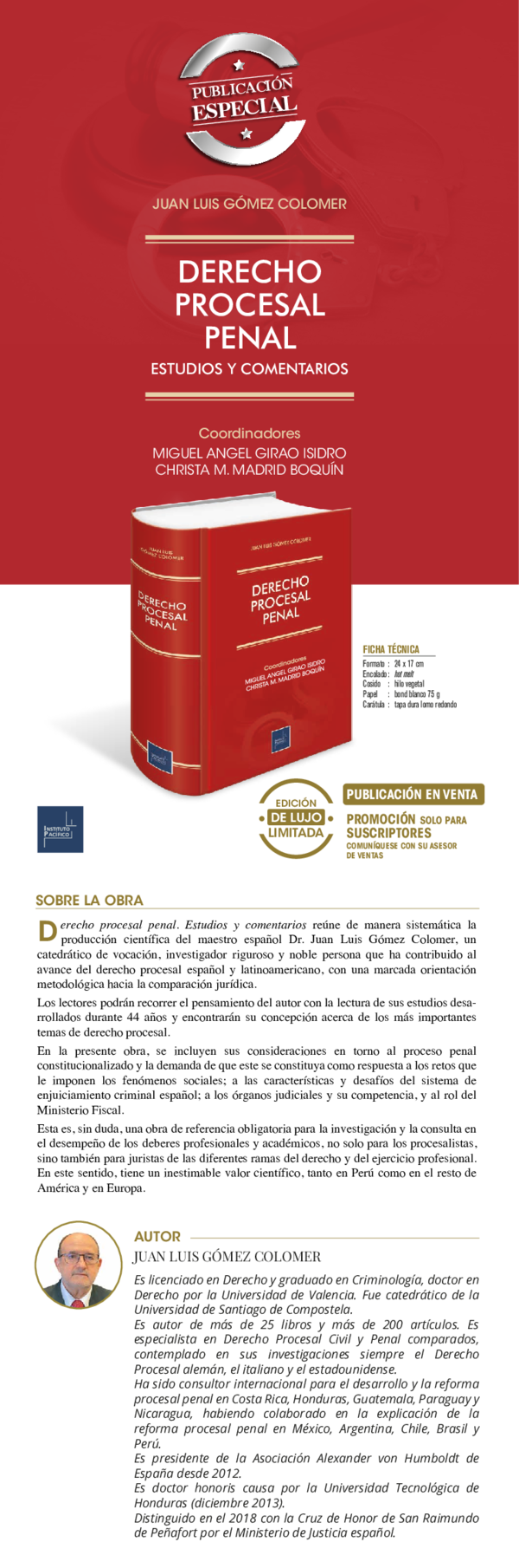 (PDF) Derecho Procesal Penal - Juan Luis Gómez Colomer