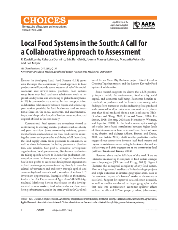 (PDF) The magazine of food, farm, and resource issues Local Food ...