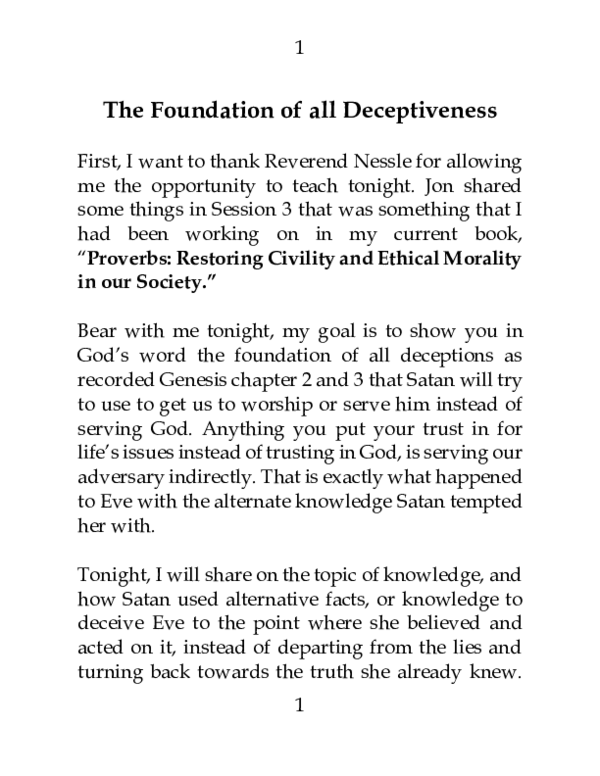 (PDF) The Foundation of all Deceptiveness: