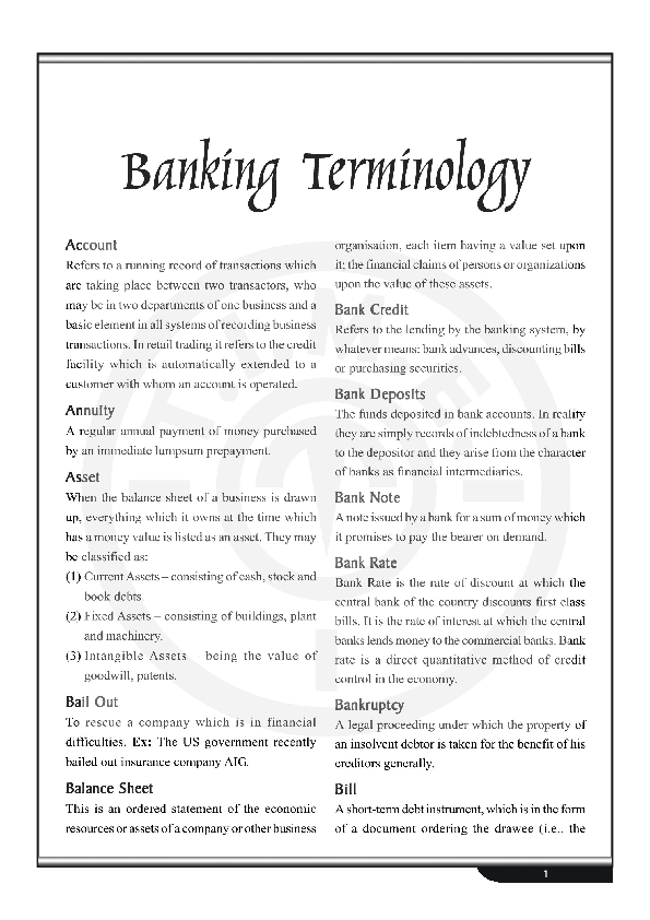 (PDF) Banking-Terminology
