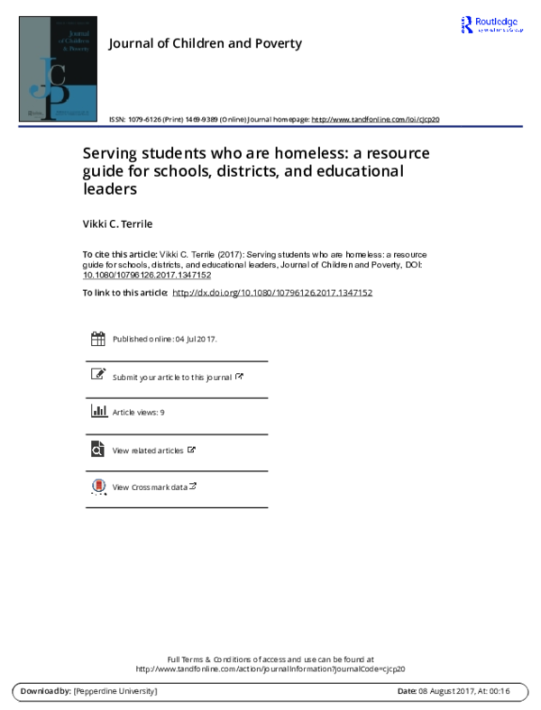 (PDF) Serving students who are homeless: a resource guide for schools ...