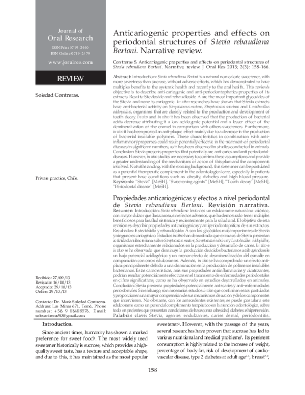 (PDF) Anticariogenic properties and effects on periodontal structures ...