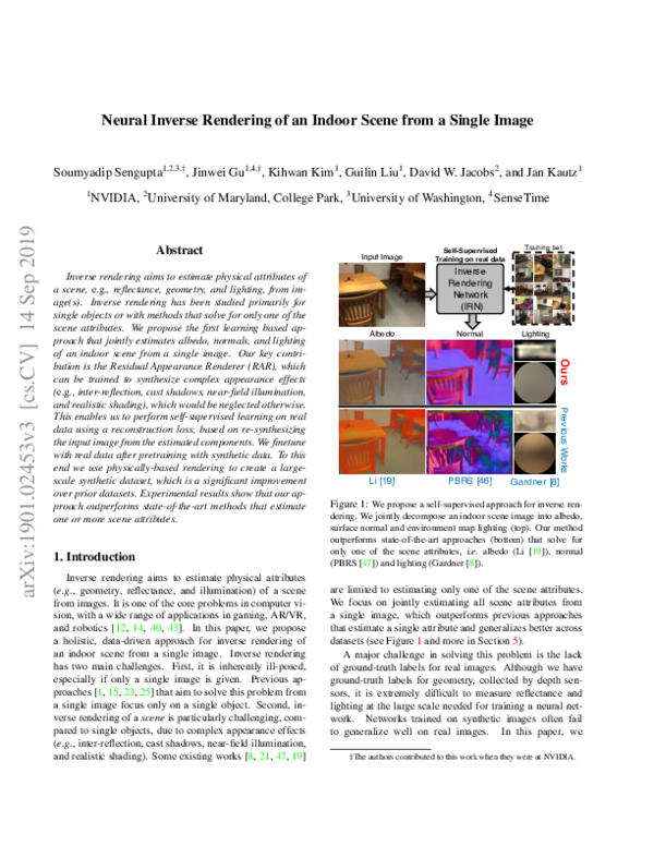 (PDF) Neural Inverse Rendering of an Indoor Scene From a Single Image | Arief Bahtiar Rifai ...