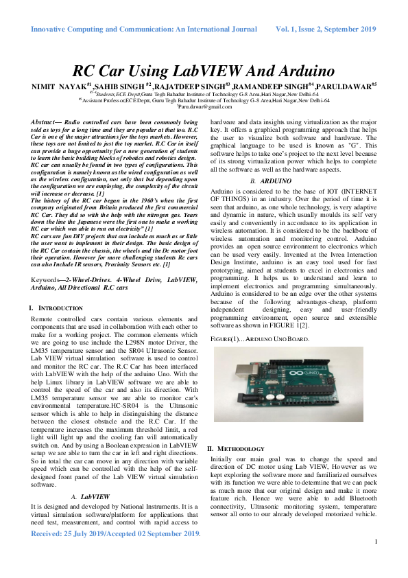 (PDF) RC Car Using LabVIEW And Arduino