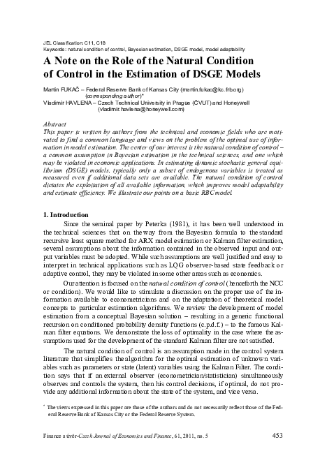 (PDF) Note on the Role of Natural Condition of Control in the ...