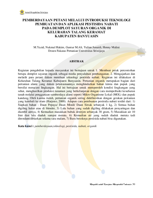 (PDF) Pemberdayaan Petani Melalui Introduksi Teknologi Pembuatan Dan ...