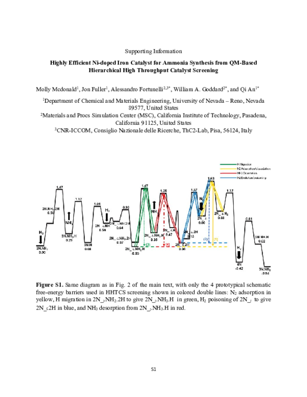 (PDF) Highly Efficient Ni-Doped Iron Catalyst for Ammonia Synthesis from QM-Based Hierarchical ...