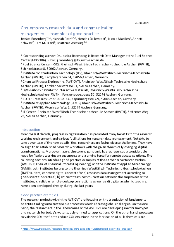 (PDF) Contemporary research data and communication management ...
