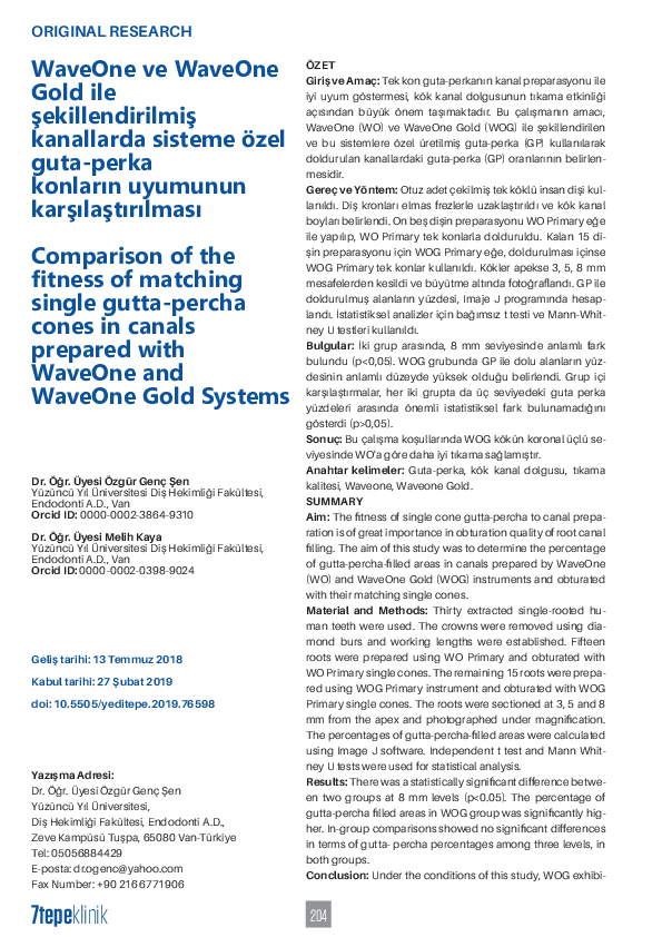 (PDF) Comparison of the fitness of matching single gutta-percha cones ...