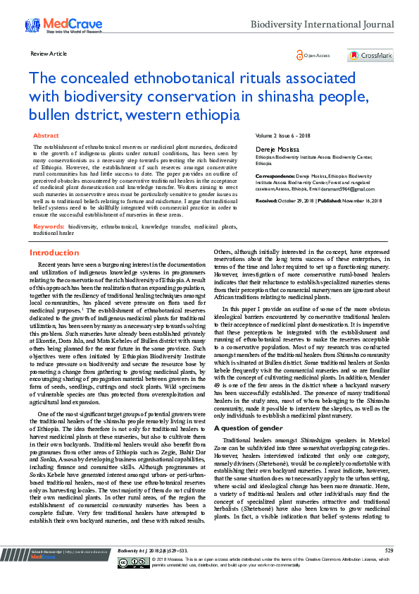 (PDF) The concealed ethnobotanical rituals associated with biodiversity ...