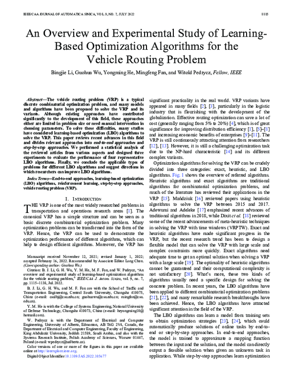 (PDF) An Overview and Experimental Study of Learning-Based Optimization ...
