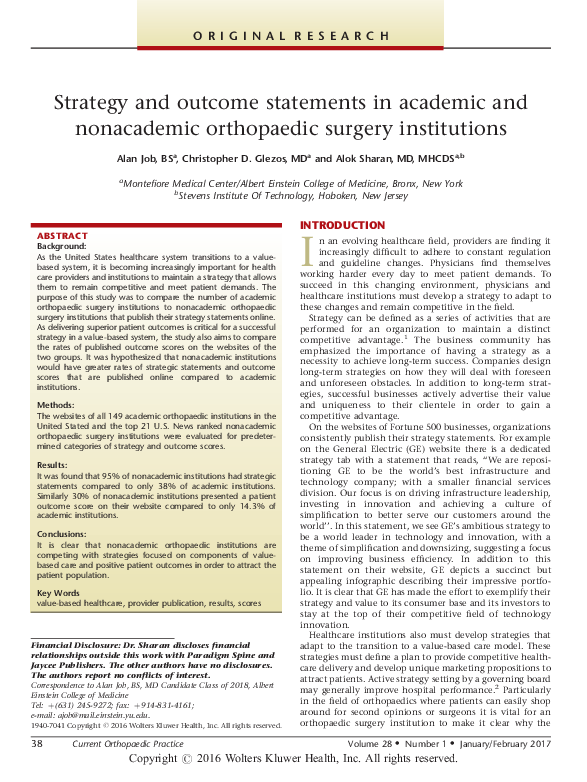 (PDF) Strategy and outcome statements in academic and nonacademic ...