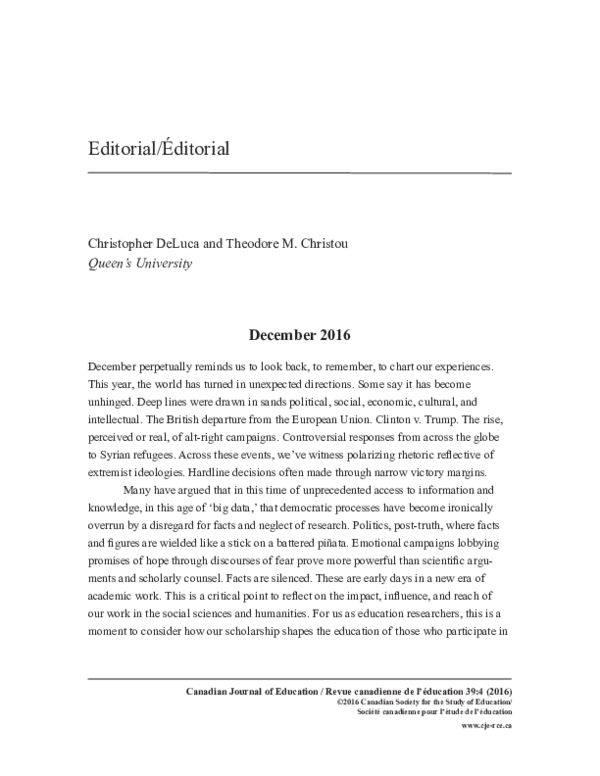 (PDF) Editorial - December 2016