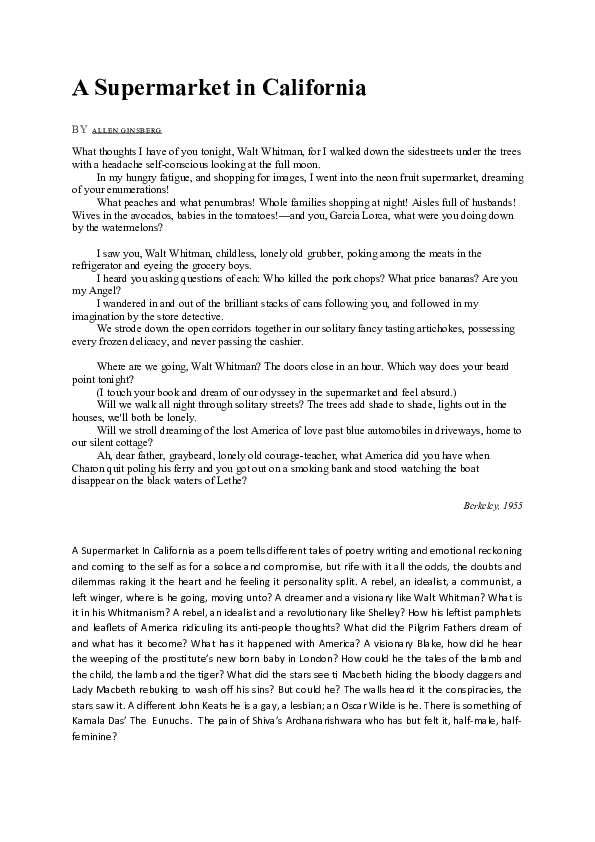 (DOC) A Supermarket in California