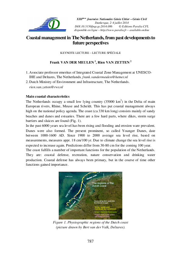 (PDF) Coastal management in The Netherlands, from past developments to ...