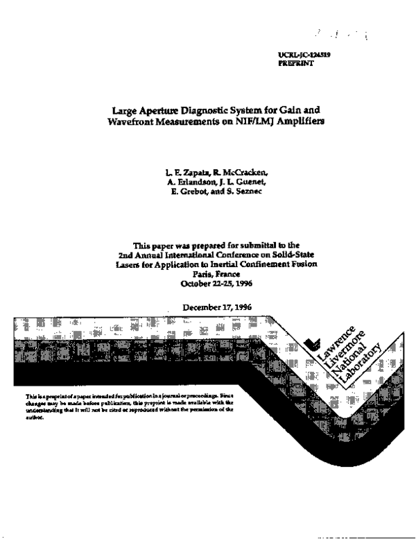 (PDF) Large-aperture diagnostic system for gain and wavefront ...