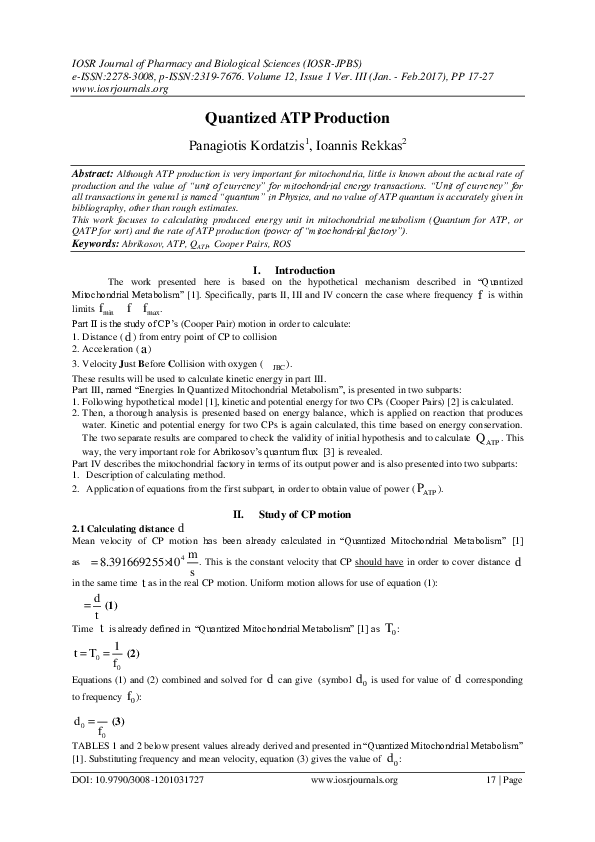 (PDF) Quantized ATP Production