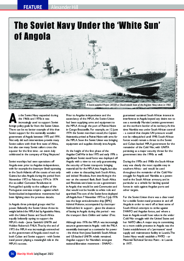 (PDF) The Soviet Navy under the 'White Sun' of Angola