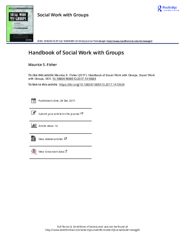 (PDF) Handbook of Social Work with Groups