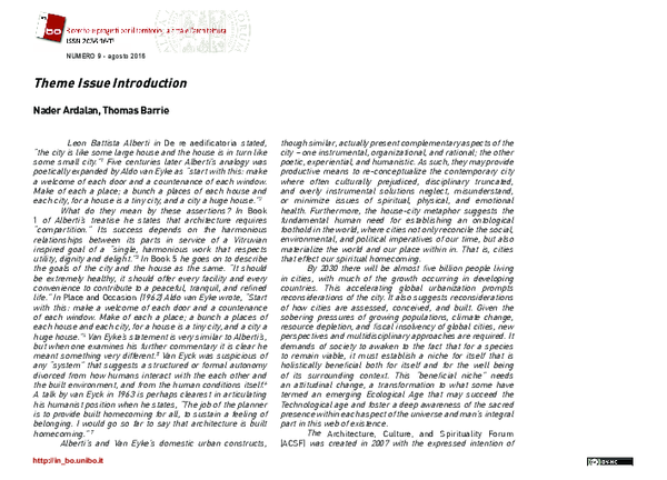 (PDF) Theme Issue Introduction