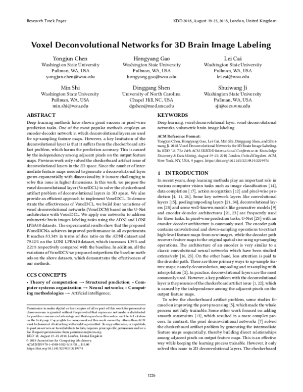 (PDF) Voxel Deconvolutional Networks for 3D Brain Image Labeling