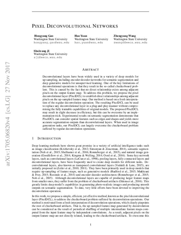 (PDF) Pixel Deconvolutional Networks
