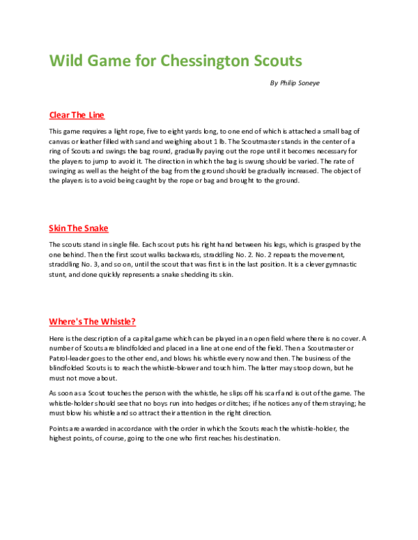 (PDF) Wild Game for Scouts