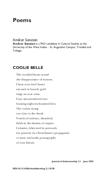 (PDF) "Coolie Belle," "Mitera," and "Festival Light"