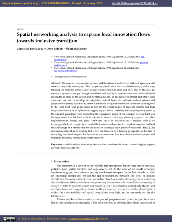 (PDF) Spatial Networking Analysis to Capture Local Innovation Flows ...