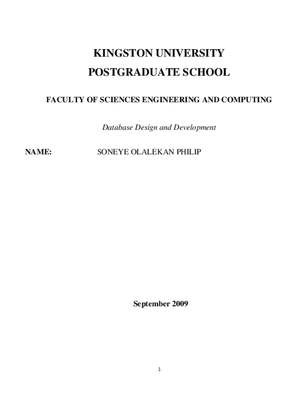 (PDF) Database Design and Development
