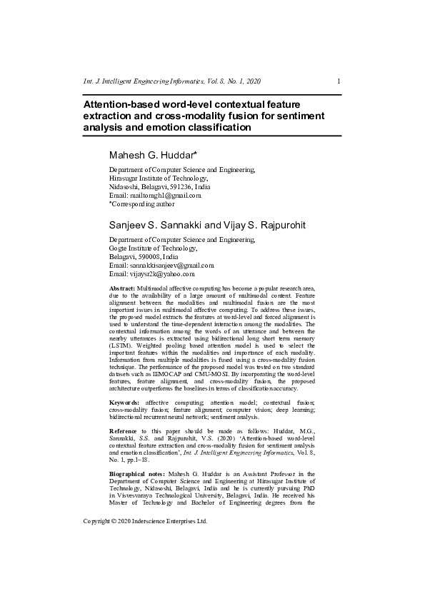 Pdf Attention Based Word Level Contextual Feature Extraction And
