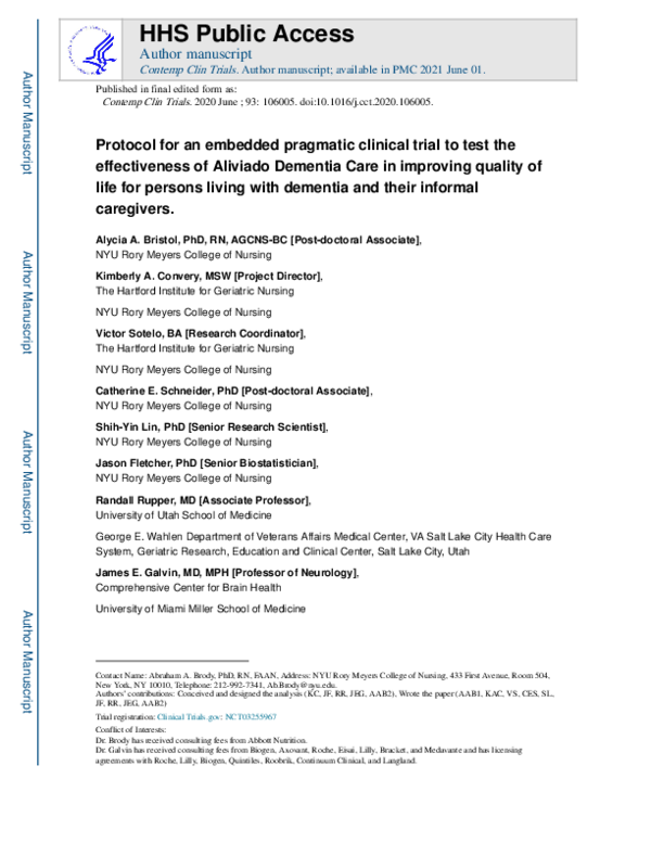 (PDF) Protocol for an embedded pragmatic clinical trial to test the ...
