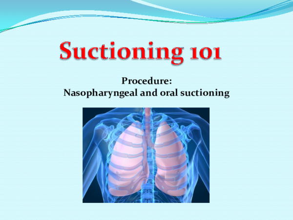 (PDF) Nasotracheal Suctioning