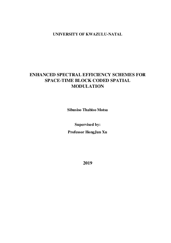 Pdf Enhanced Spectral Efficiency Schemes For Space Time Block Coded Spatial Modulation 9222