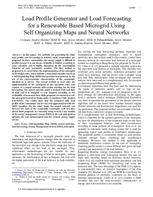 (PDF) Load profile generator and load forecasting for a renewable based microgrid using Self ...
