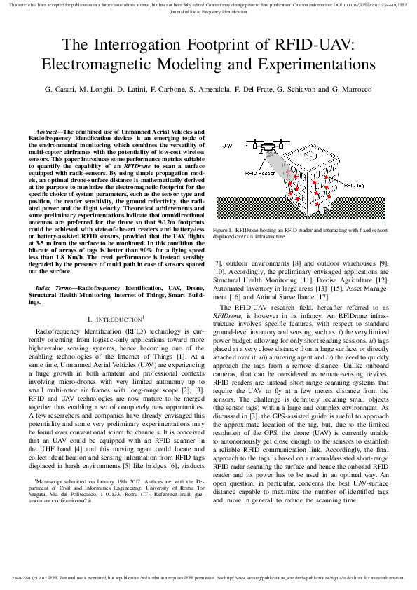 (PDF) The Interrogation Footprint of RFID-UAV: Electromagnetic Modeling ...