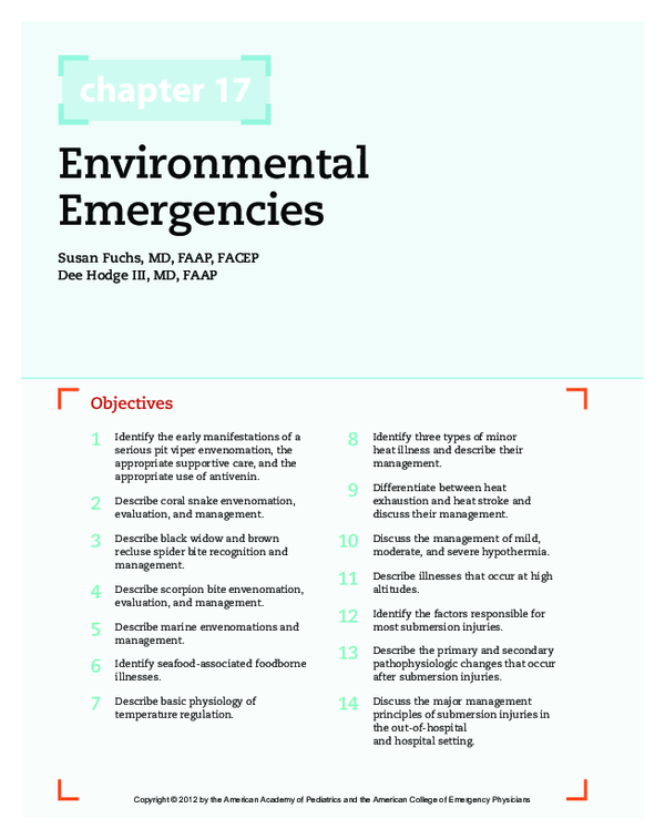 (PDF) Environmental Emergencies