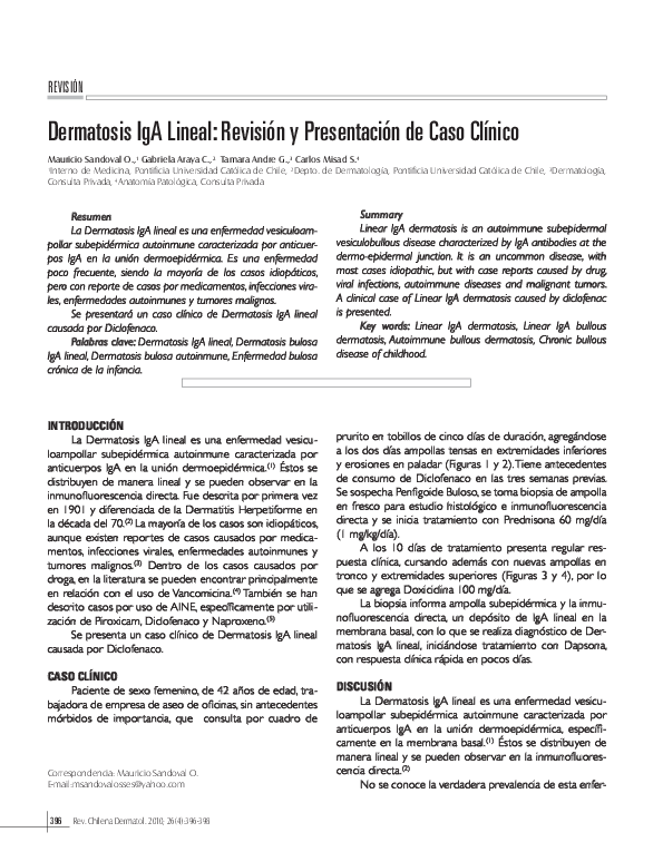 (PDF) Dermatosis IgA lineal: revisión y presentación de caso clínico