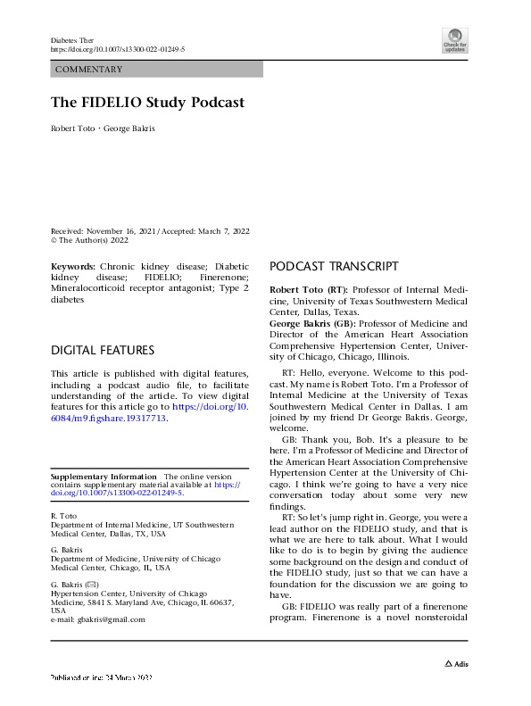 (PDF) The FIDELIO Study Podcast