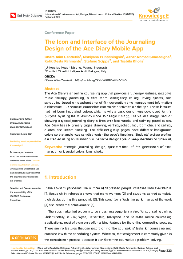 (PDF) The Icon and Interface of the Journaling Design of the Ace Diary ...