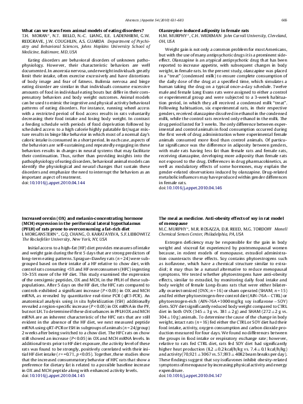 (PDF) What can we learn from animal models of eating disorders?