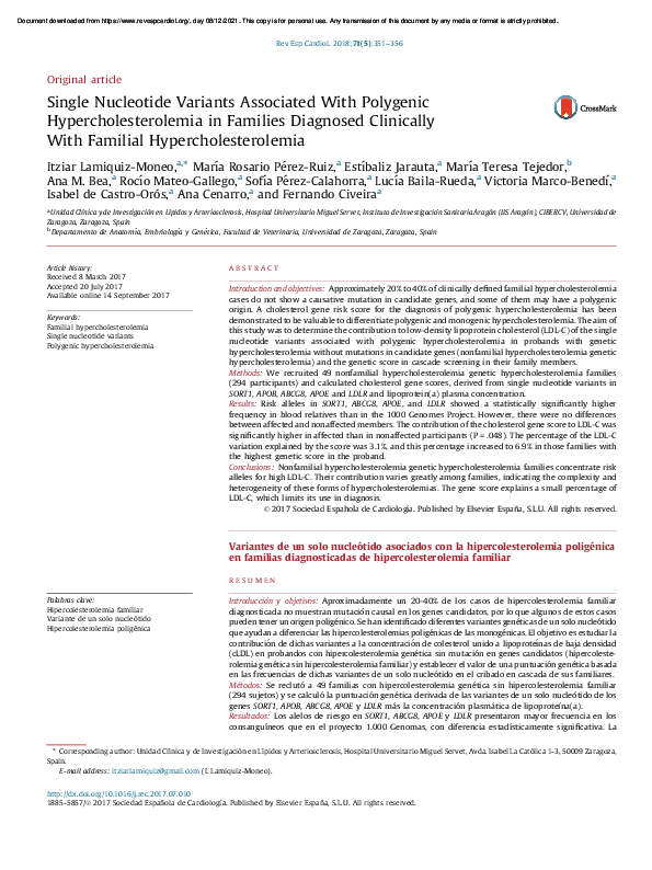 (PDF) Single Nucleotide Variants Associated With Polygenic ...