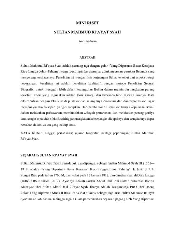 (PDF) MINI RISET ANDI SAFWAN | ANDI SAFWAN - Academia.edu