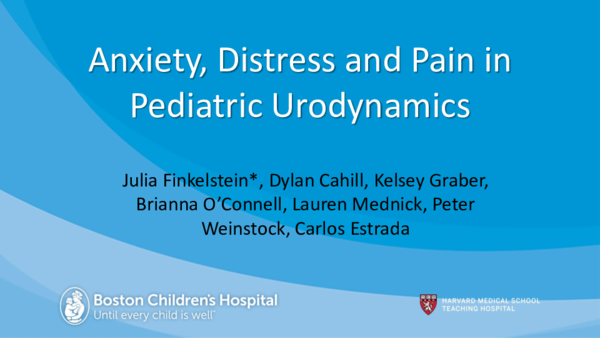 (PDF) Anxiety, distress, and pain in pediatric urodynamics