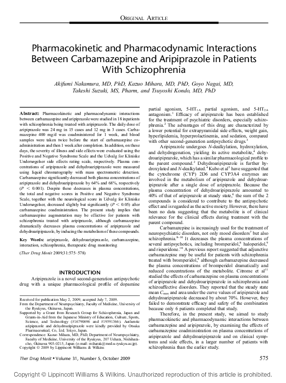 (PDF) Pharmacokinetic and Pharmacodynamic Interactions Between ...