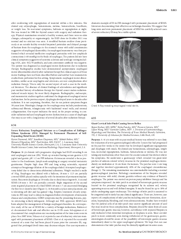(PDF) Giant Cervical Inlet Patch Causing Severe Reflux