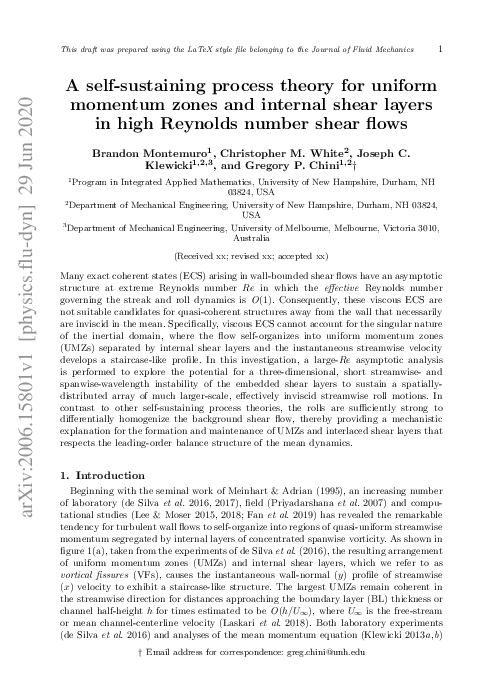 (PDF) A self-sustaining process theory for uniform momentum zones and ...
