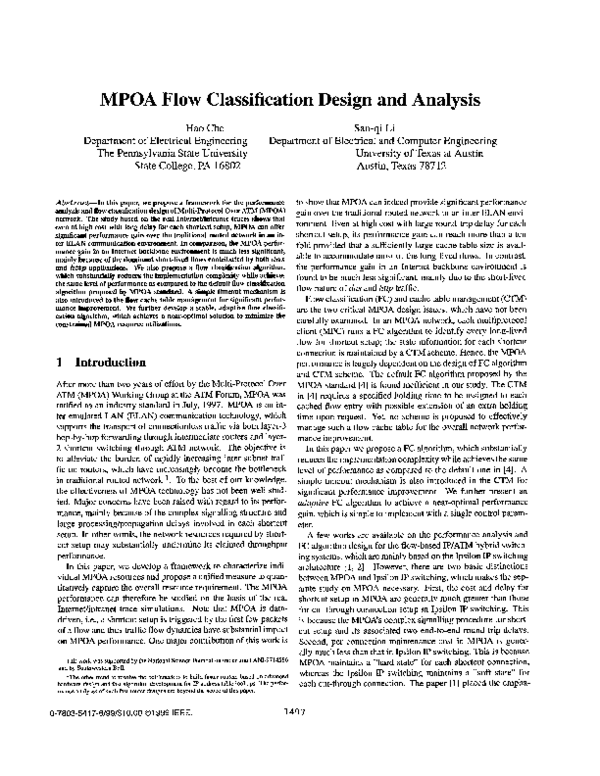 (PDF) MPOA flow classification design and analysis | hao che - Academia.edu