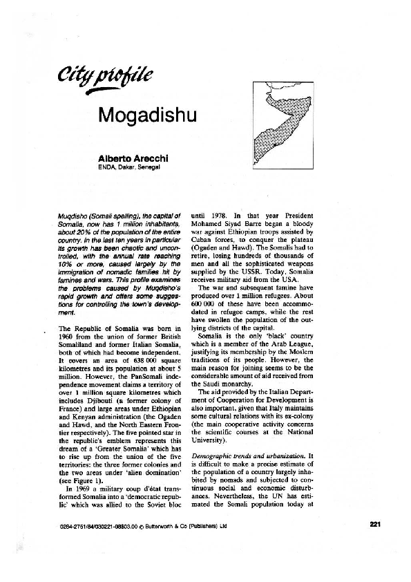 (PDF) City profile: Mogadishu